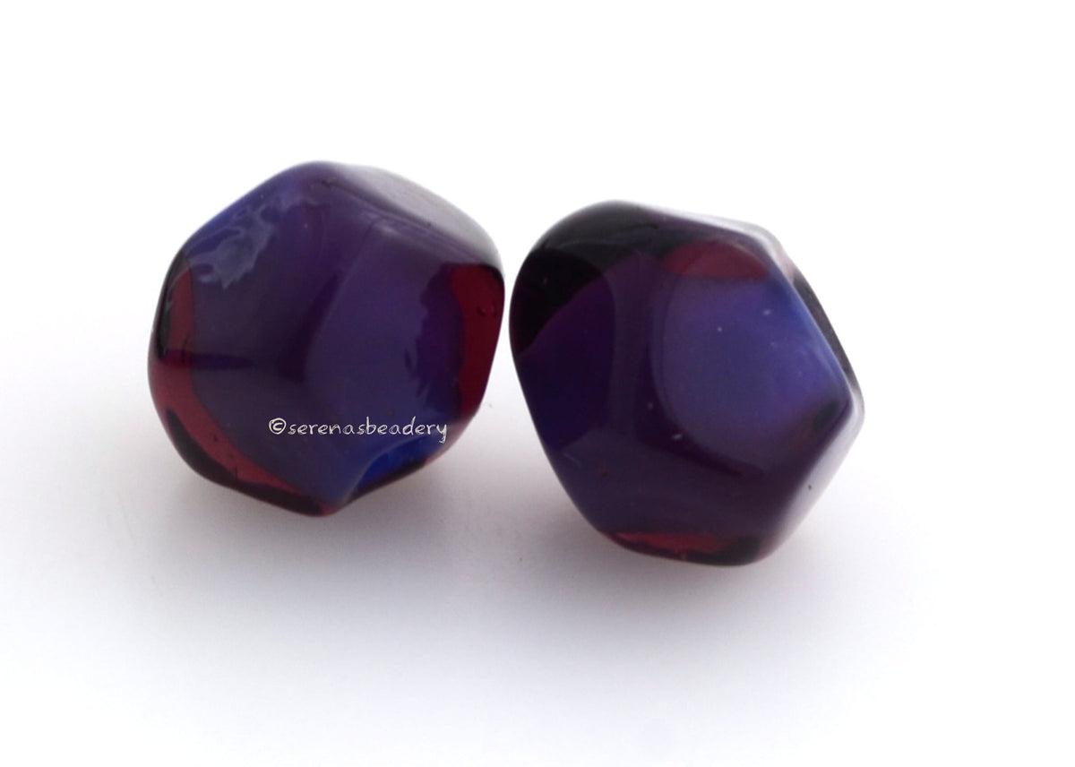 Dark Fairy Fabulous Nugget Pair #2128 Dark purple nugget pair in a ...